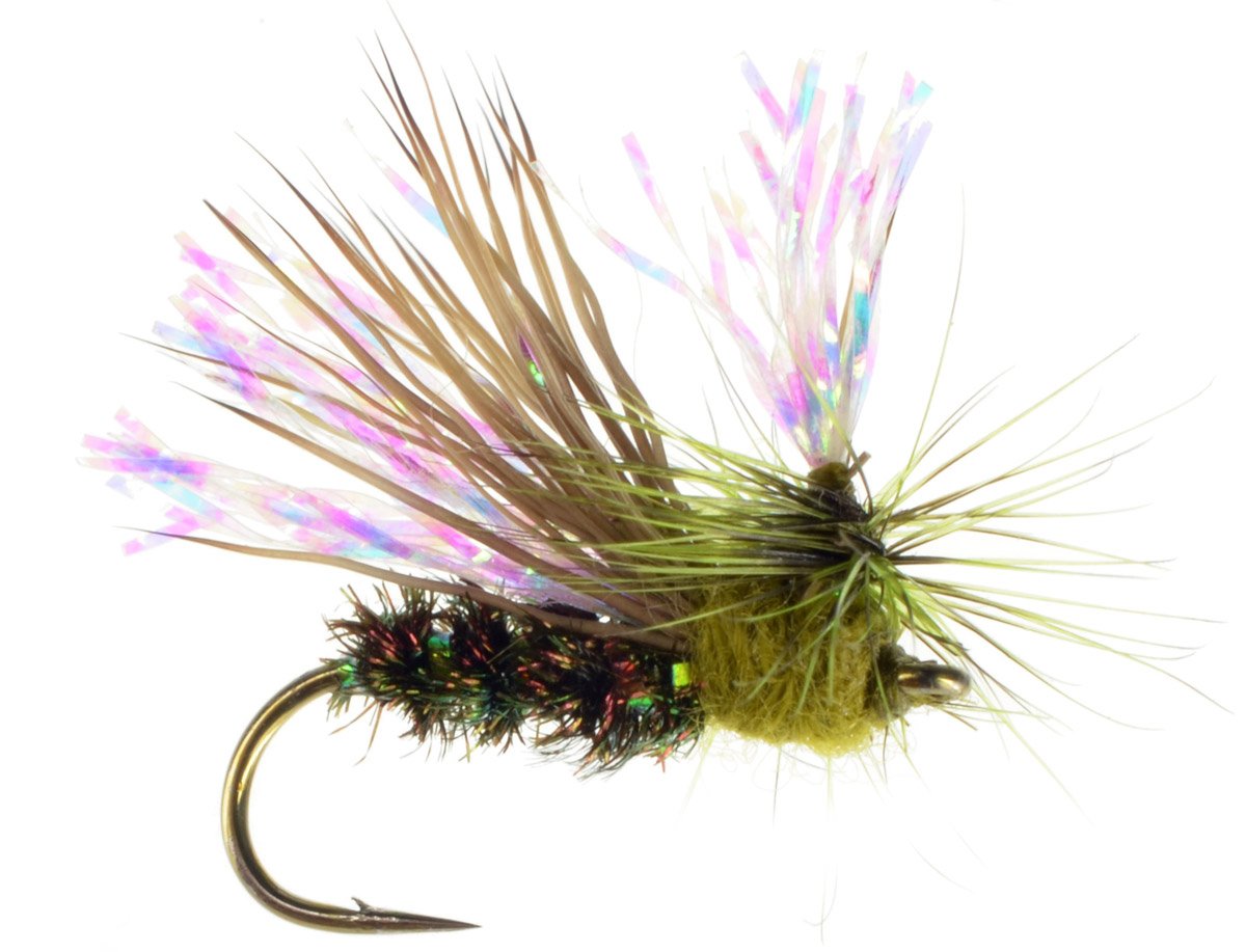 Crystal Flash Caddis - Olive — Precisionflyandtackle