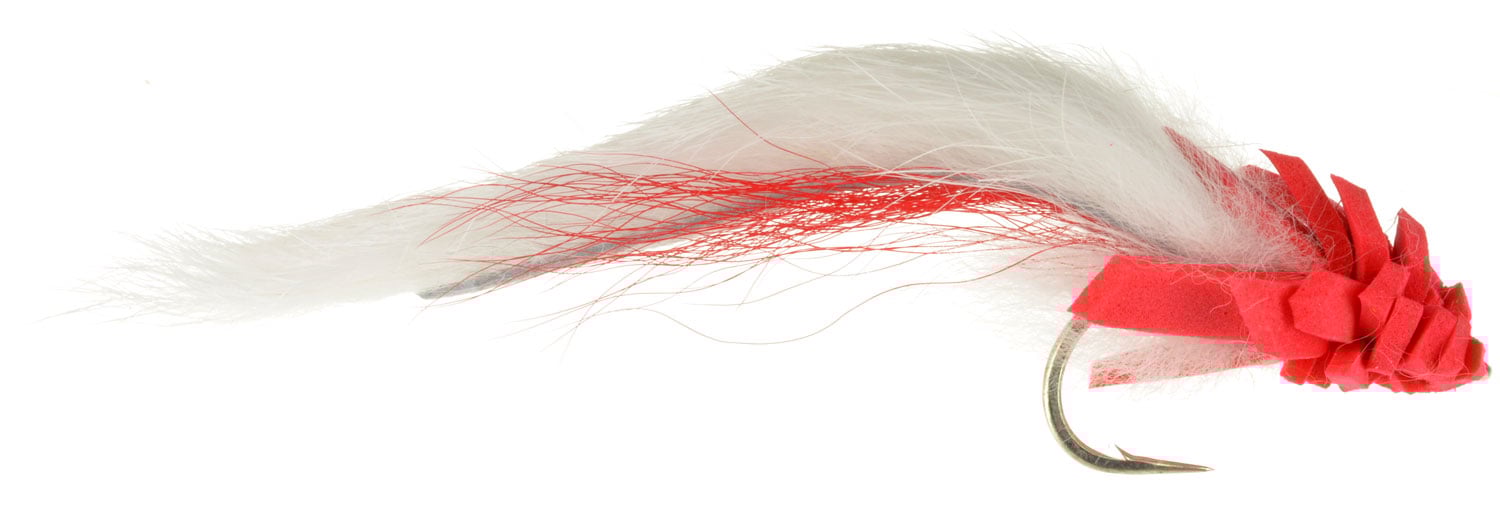 Foam Head Tarpon Toad - White & Red — Precisionflyandtackle