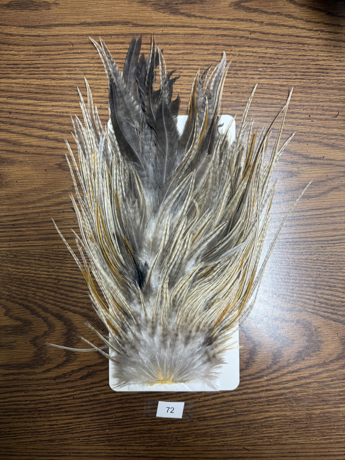 Sideling Hill Hackle Rooster Saddle - Barred Dun Badger No. 72 ...