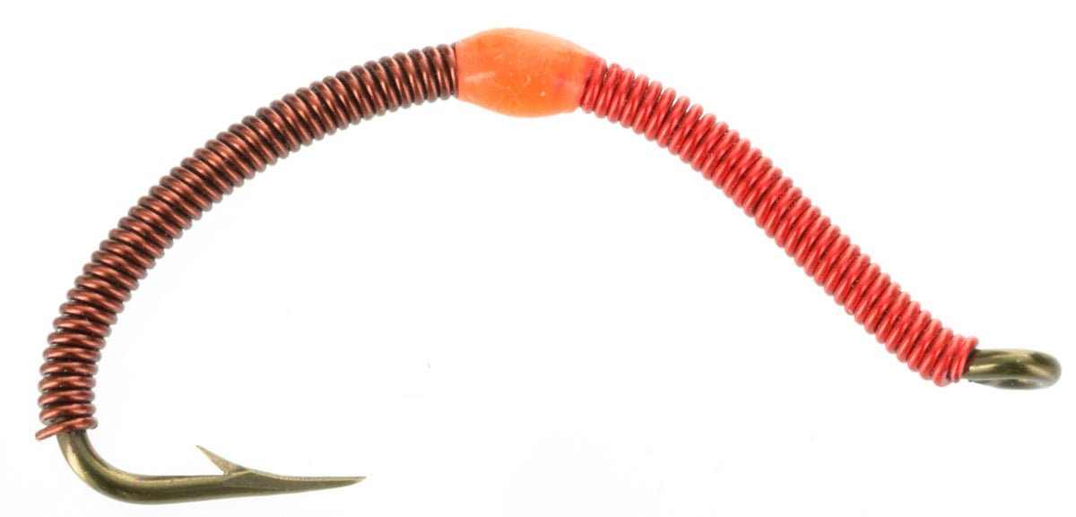 UV Wire Worm - Orange & Brown — Precisionflyandtackle